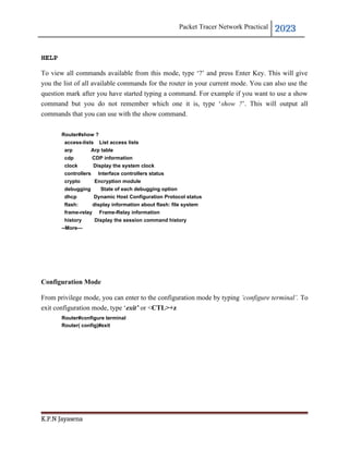 packettracer lab report hand experience | DOCX