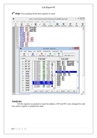 implementation of data instrucions in emu8086 | PDF