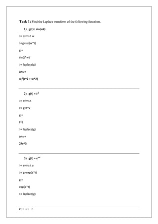 Mathematical Modelling of Electrical/Mechanical modellinng in MATLAB | PDF