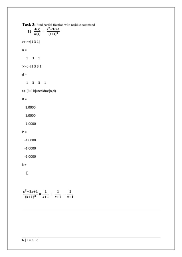Mathematical Modelling of Electrical/Mechanical modellinng in MATLAB | PDF