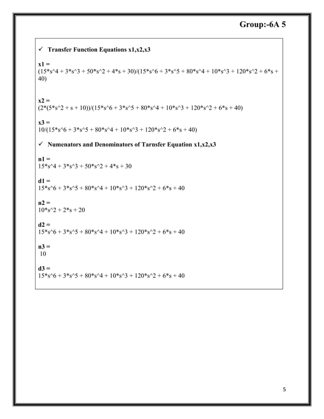 Mathematical Modelling of Electro-Mechanical System in Matlab | PDF
