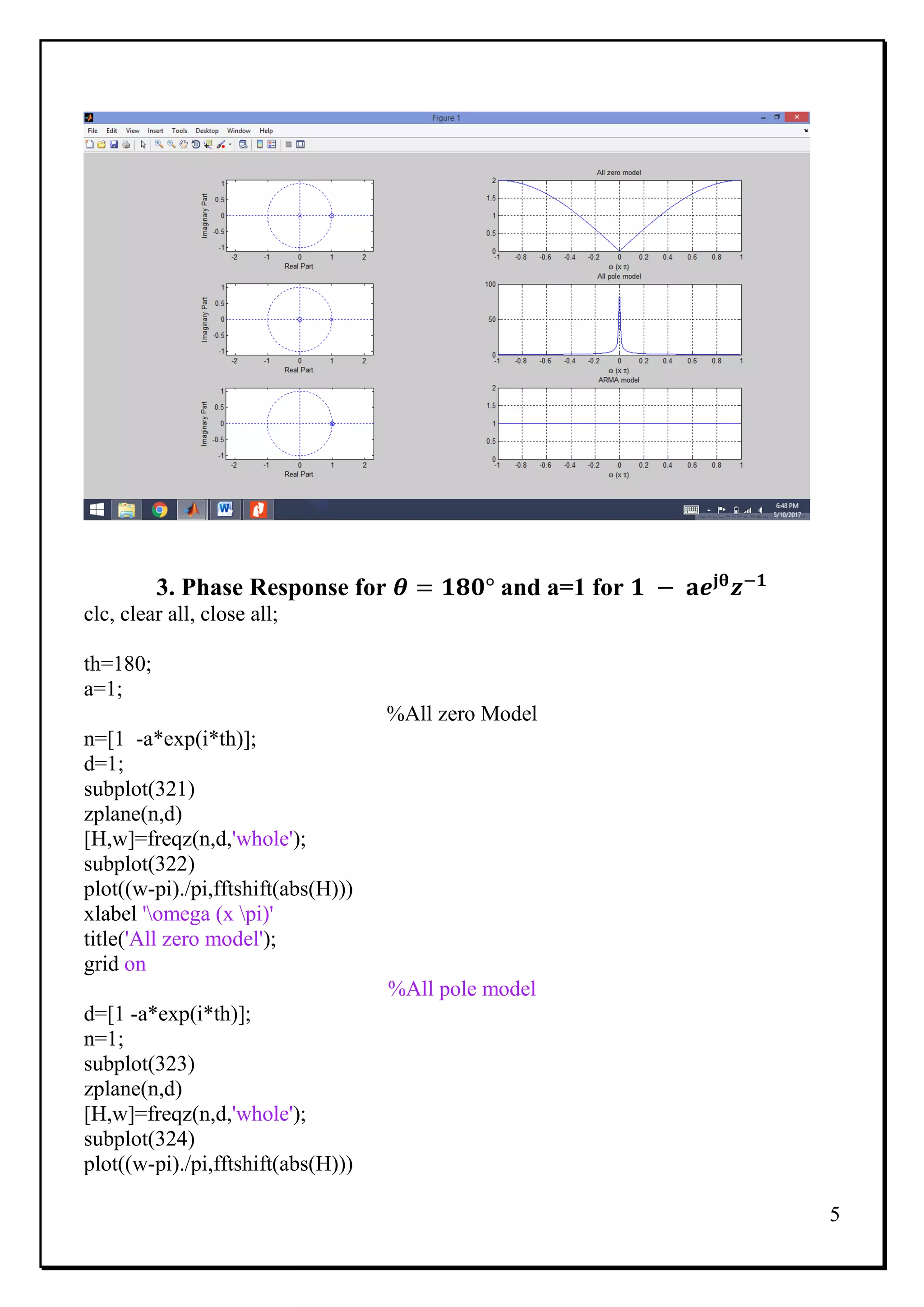 Phase Responce of Pole zero | PDF