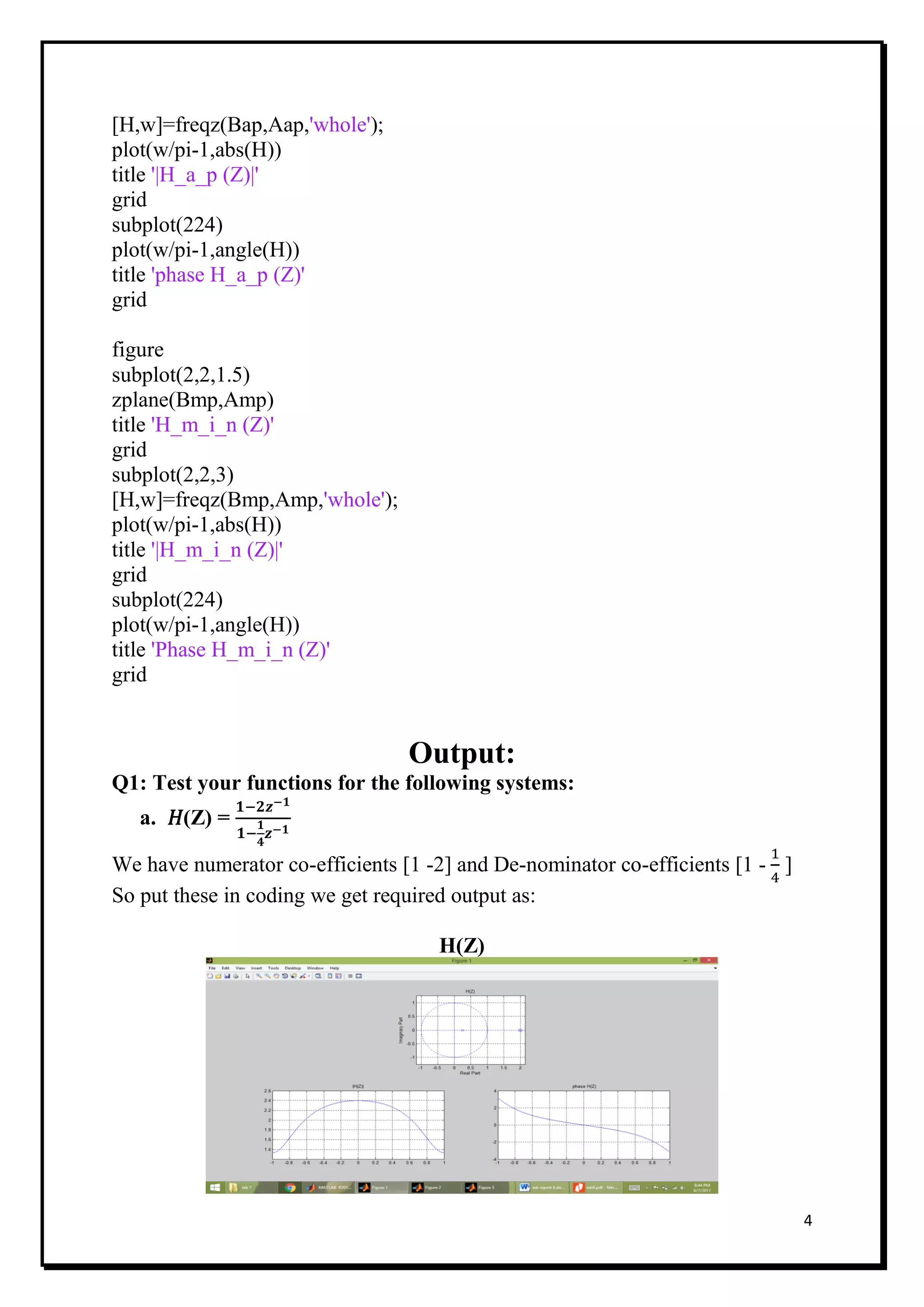 Minimum phase, All pass and Magnitude Squared Function | PDF