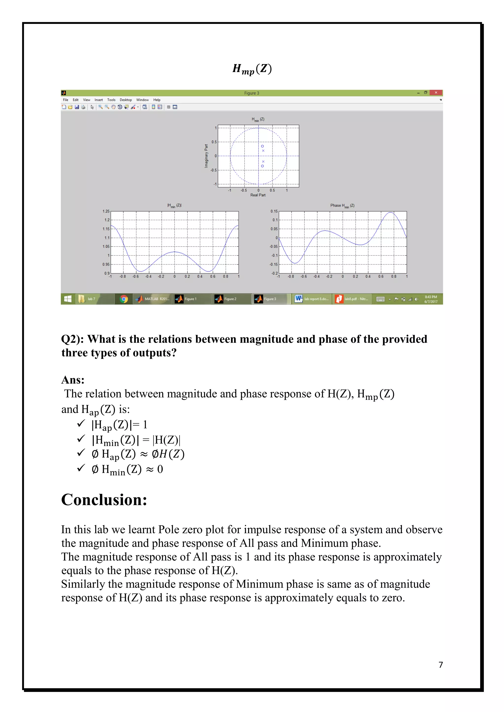 Minimum phase, All pass and Magnitude Squared Function | PDF