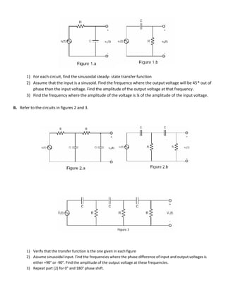 RC Circuit Transfer Functions with Bode Diagrams | PDF