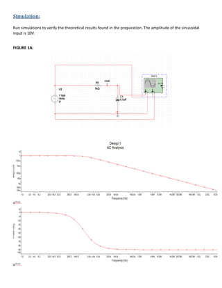 RC Circuit Transfer Functions with Bode Diagrams | PDF