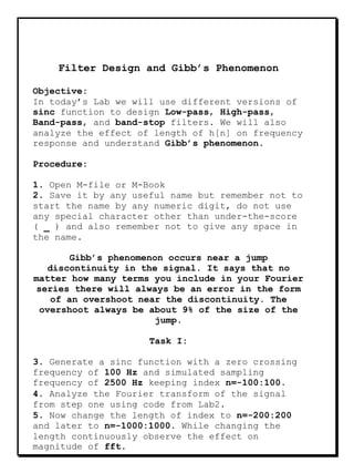 Filter Designing | PDF