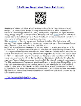 Lab Report Analysis Of Nahco3 And Alka Seltzer | PDF