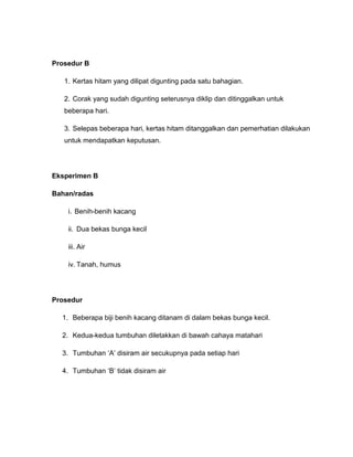 Lab report Biologi pismp sains 1 | DOCX