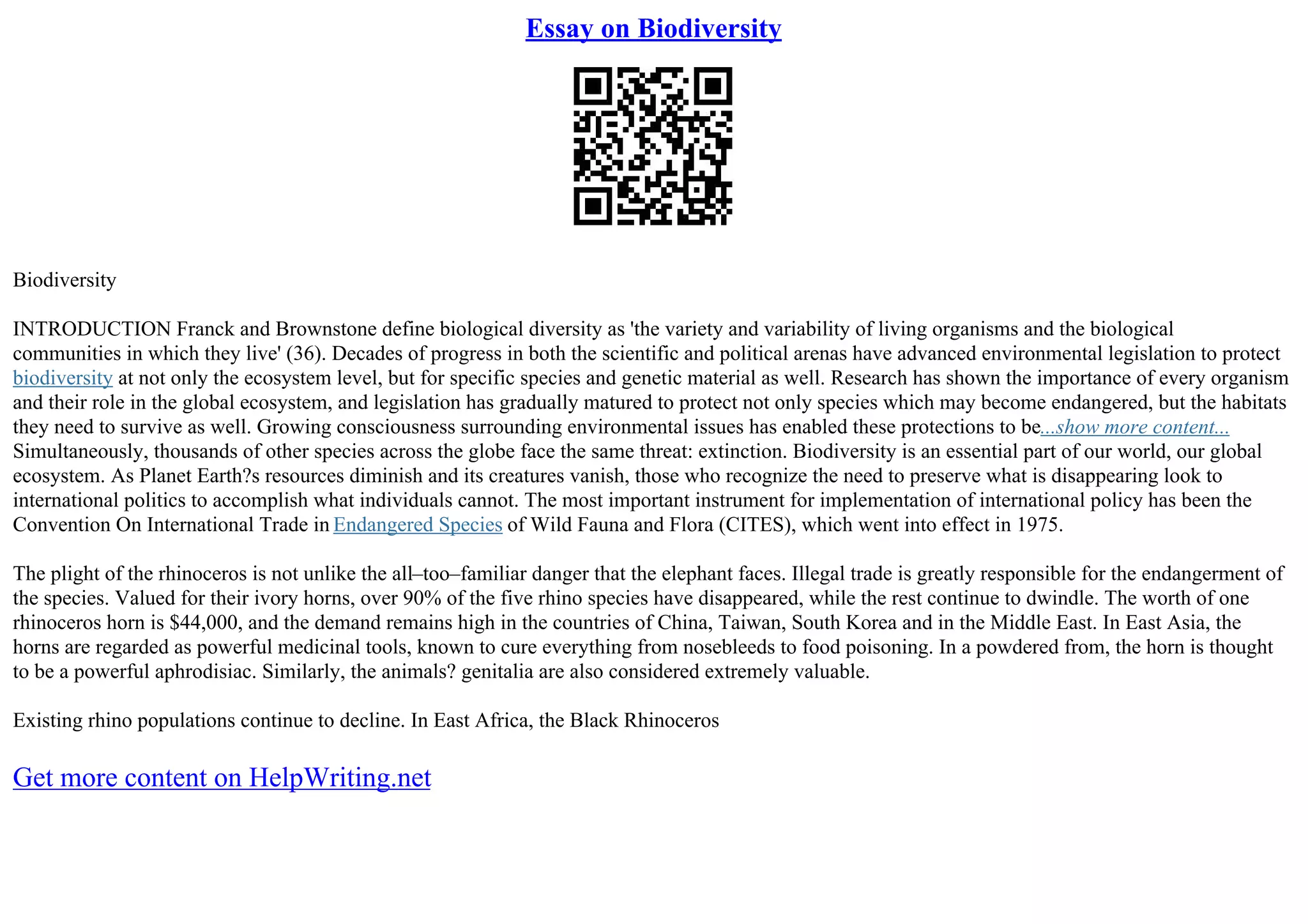 Lab Report Biodiversity | PDF