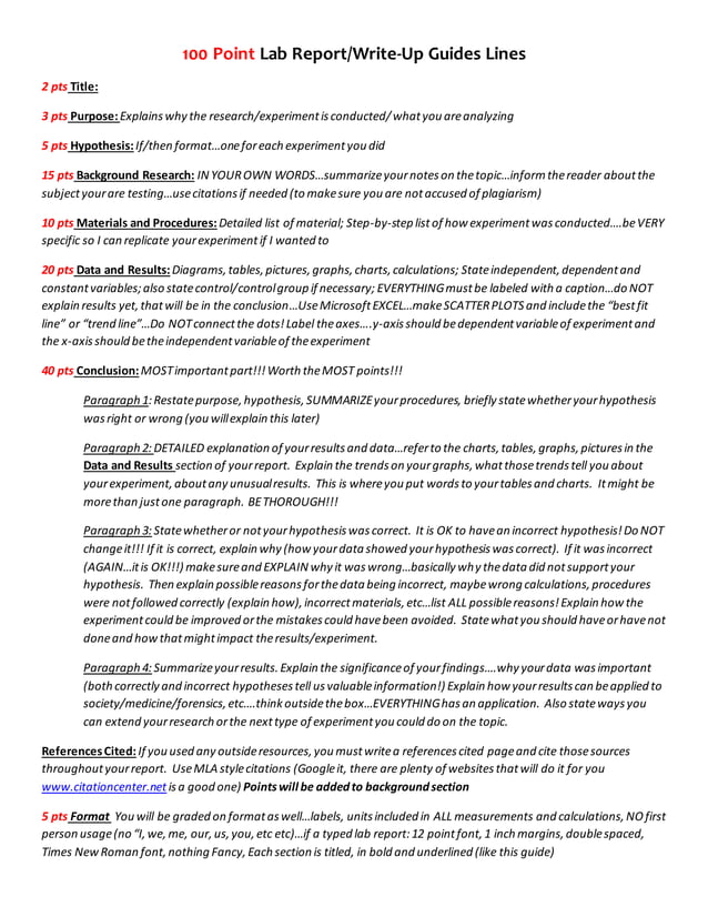 Lab report guide | DOCX