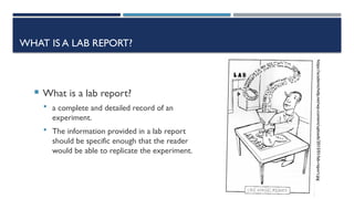 Lab Report Guidelines for high school notebook | PPT