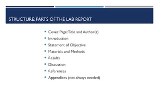Lab Report Guidelines for high school notebook | PPT