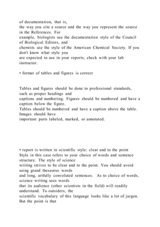 Lab Report Guidelines Title Page Include the lab tit | DOCX