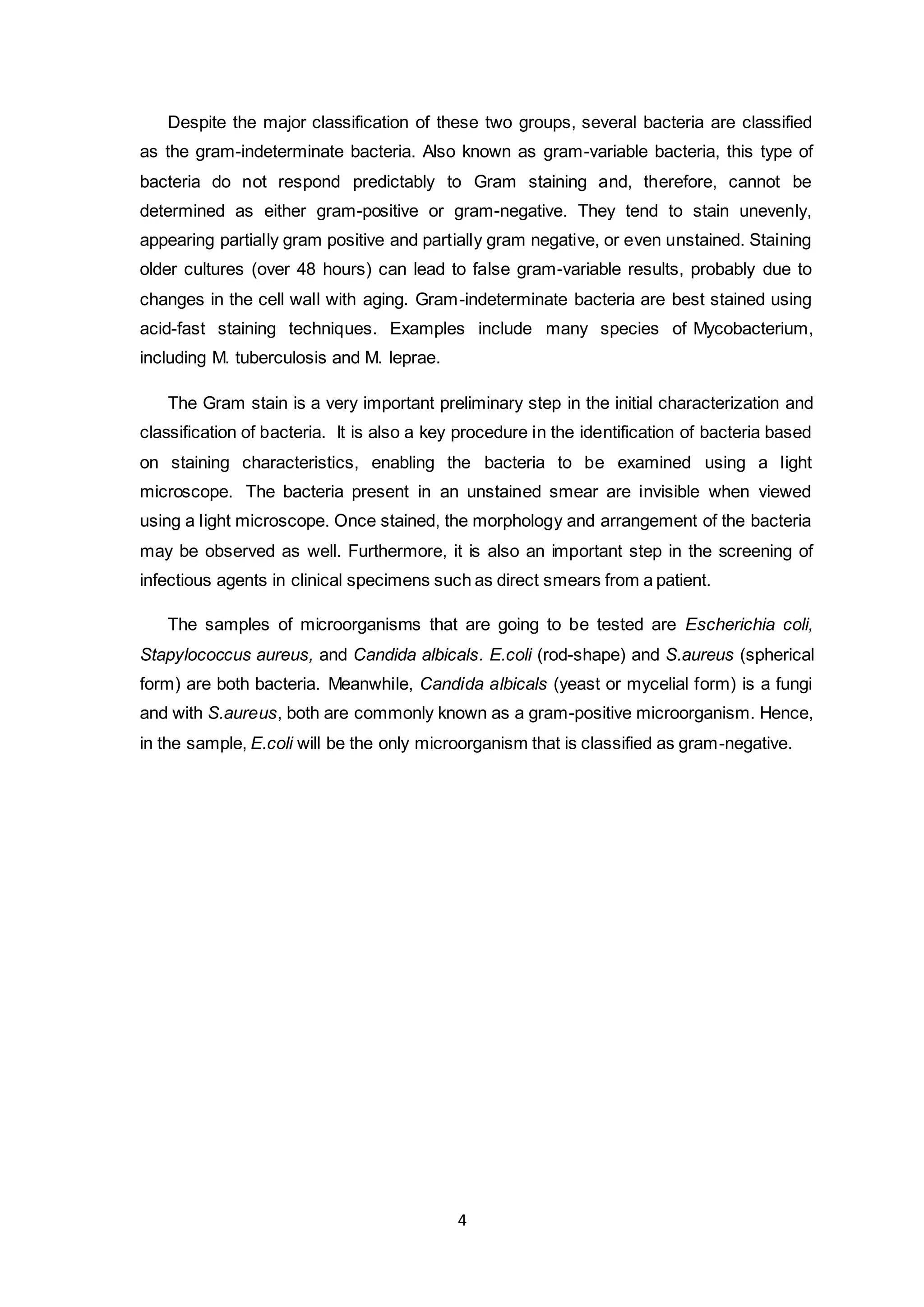 Lab Report: Isolation of Pure Culture, Gram-staining, and Microscopic ...