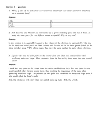 Lab report molecular modelling | PDF