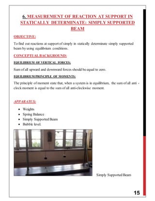 Mechanics of Solid experiments | DOCX