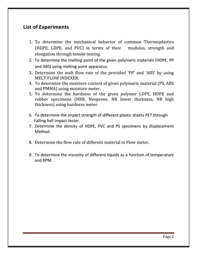 Lab report of fpe | PDF