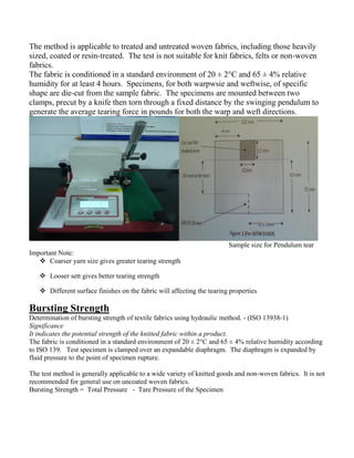 Textile Testing & Quality Control | PDF