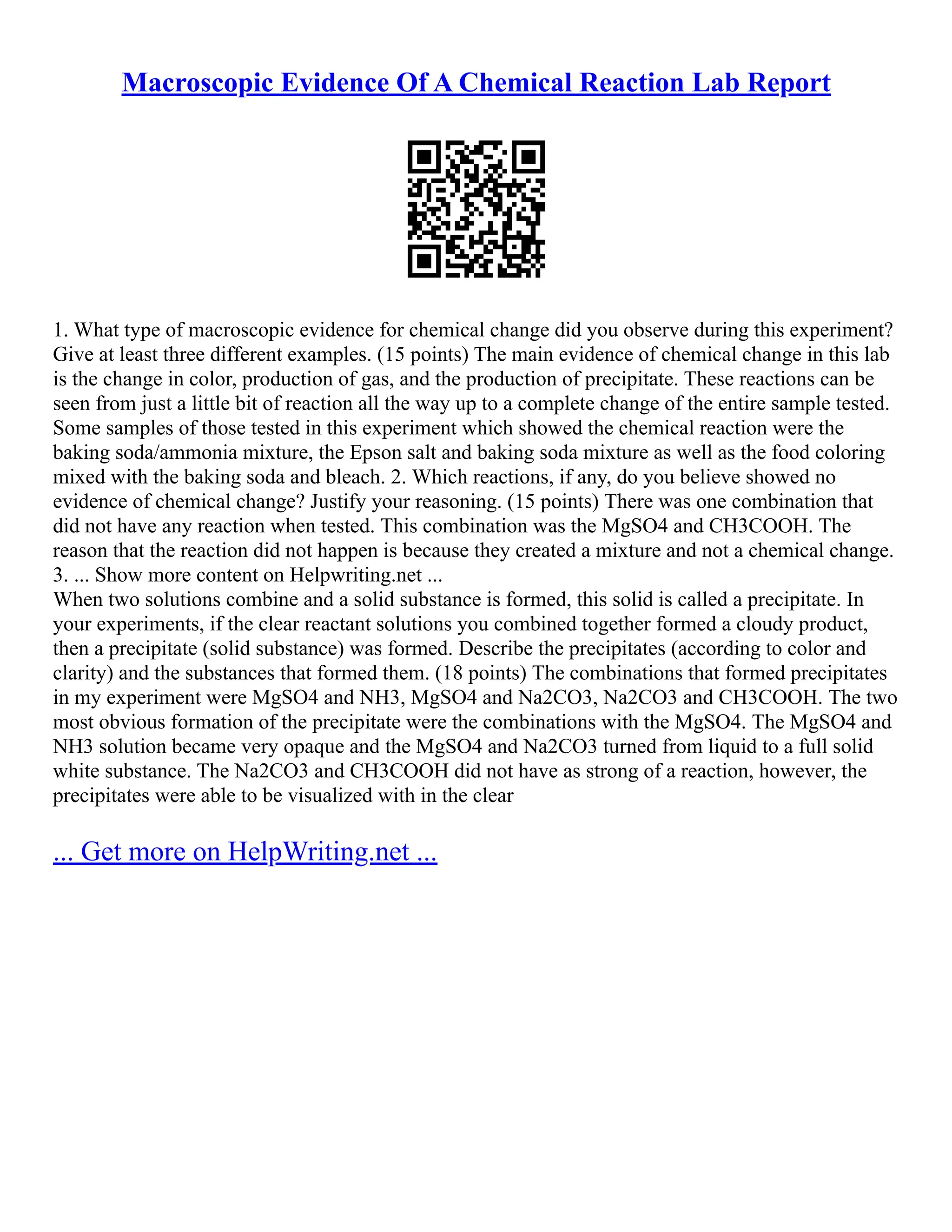 Lab Report On Enzyme | PDF
