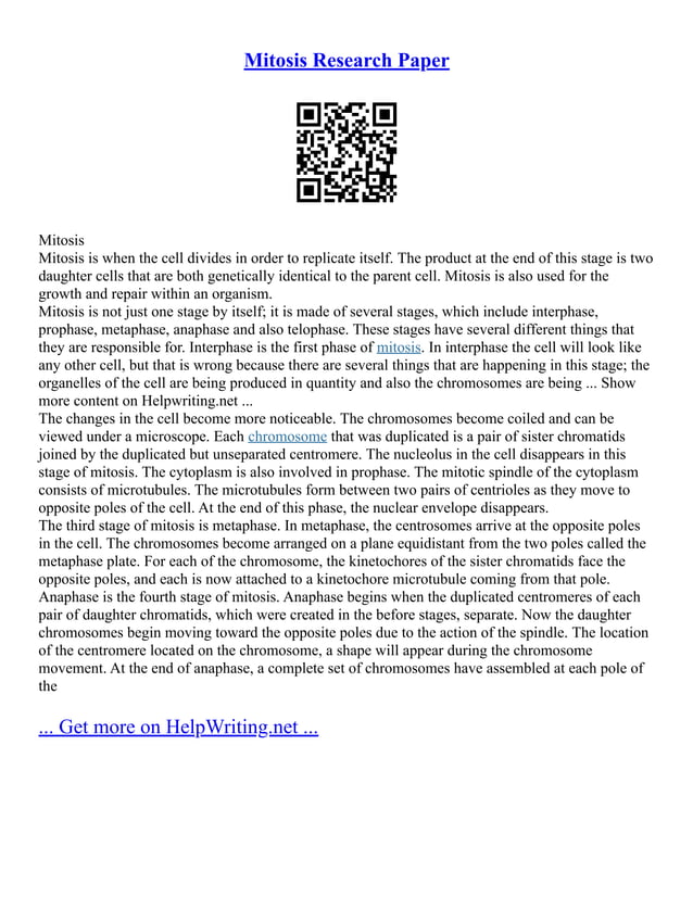 Lab Report On Mitosis | PDF