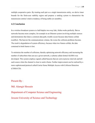 Lab report on to plot efficiency of pure and slotted aloha in matlab a ...