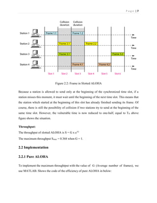 Lab report on to plot efficiency of pure and slotted aloha in matlab a data communication and ...