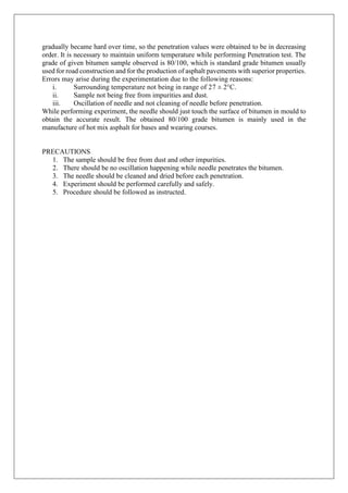 Lab reports transportation engineering i | PDF