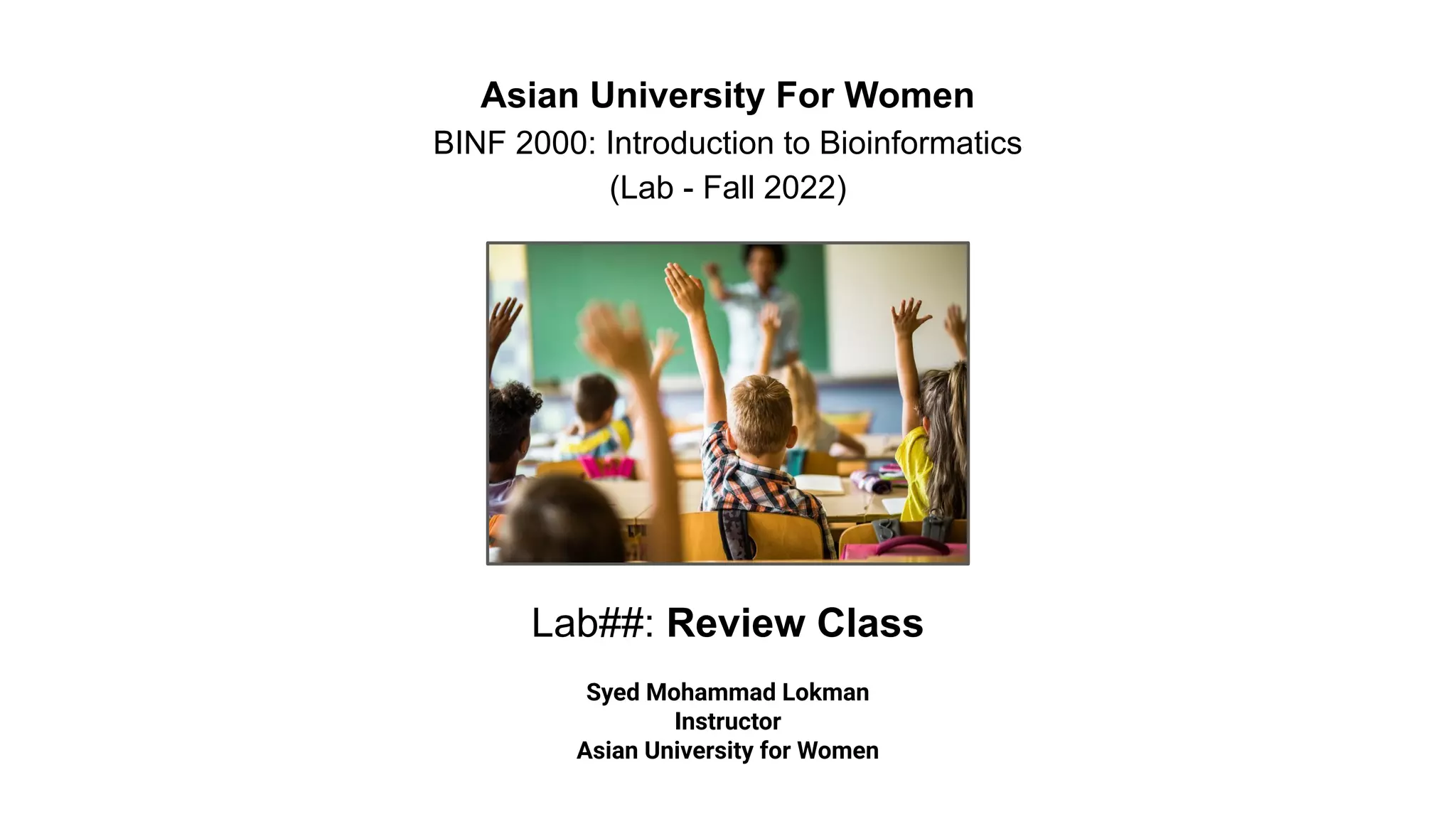 Review Class on Introduction to Bioinformatics | PDF