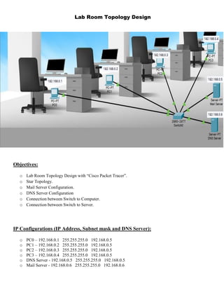 Lab Room Topology Design with Cisco Packet Tracer | PDF