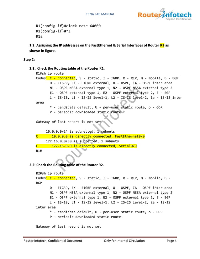 Lab routing protocols eigrp | PDF