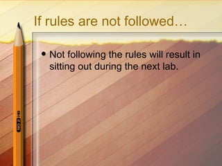 Lab rules | PPT