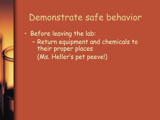 Identify Common Hazards in a Laboratory | PPT | Free Download