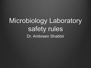 lab rules by Medical institute for students | PPT