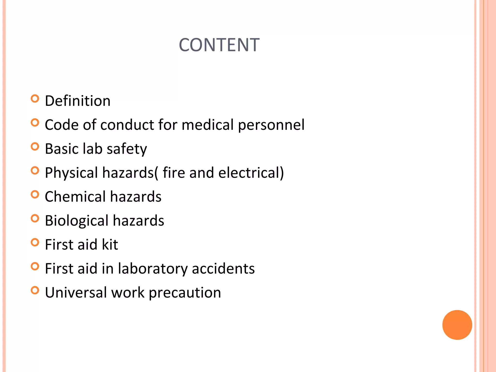 Lab safety and PPE and Biosafety levels | PPT