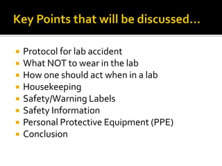 Lab safety | PPTX