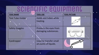 Lab Safety and Tools | PPTX | Chemistry | Science