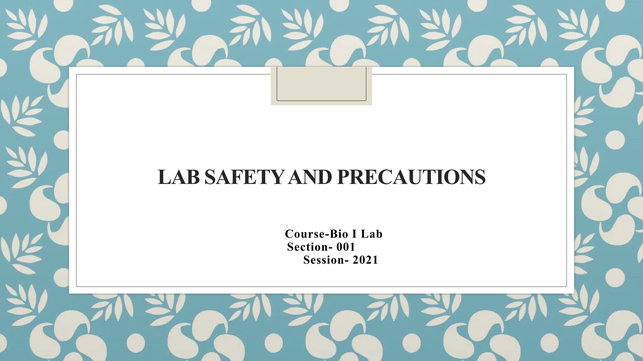The Importance of Personal Protective Equipment (PPE) in Laboratory Safety | PPTX