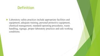 lab safety. how to creat the safety enviroment | PDF