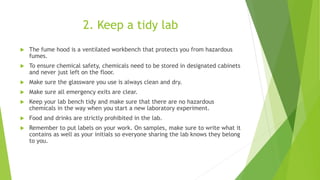 lab safety. how to creat the safety enviroment | PPT