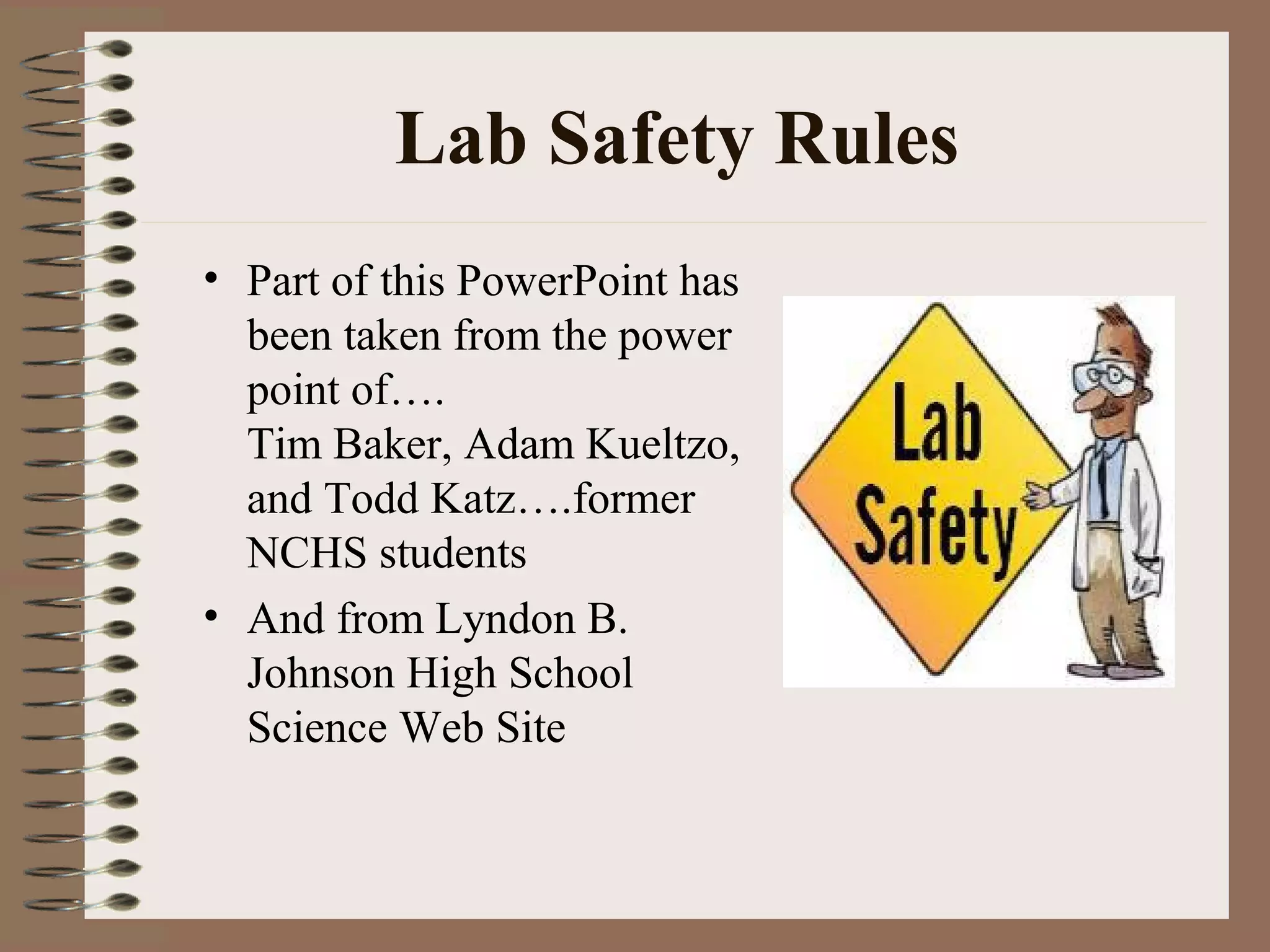Lab safety good ppt | PPT