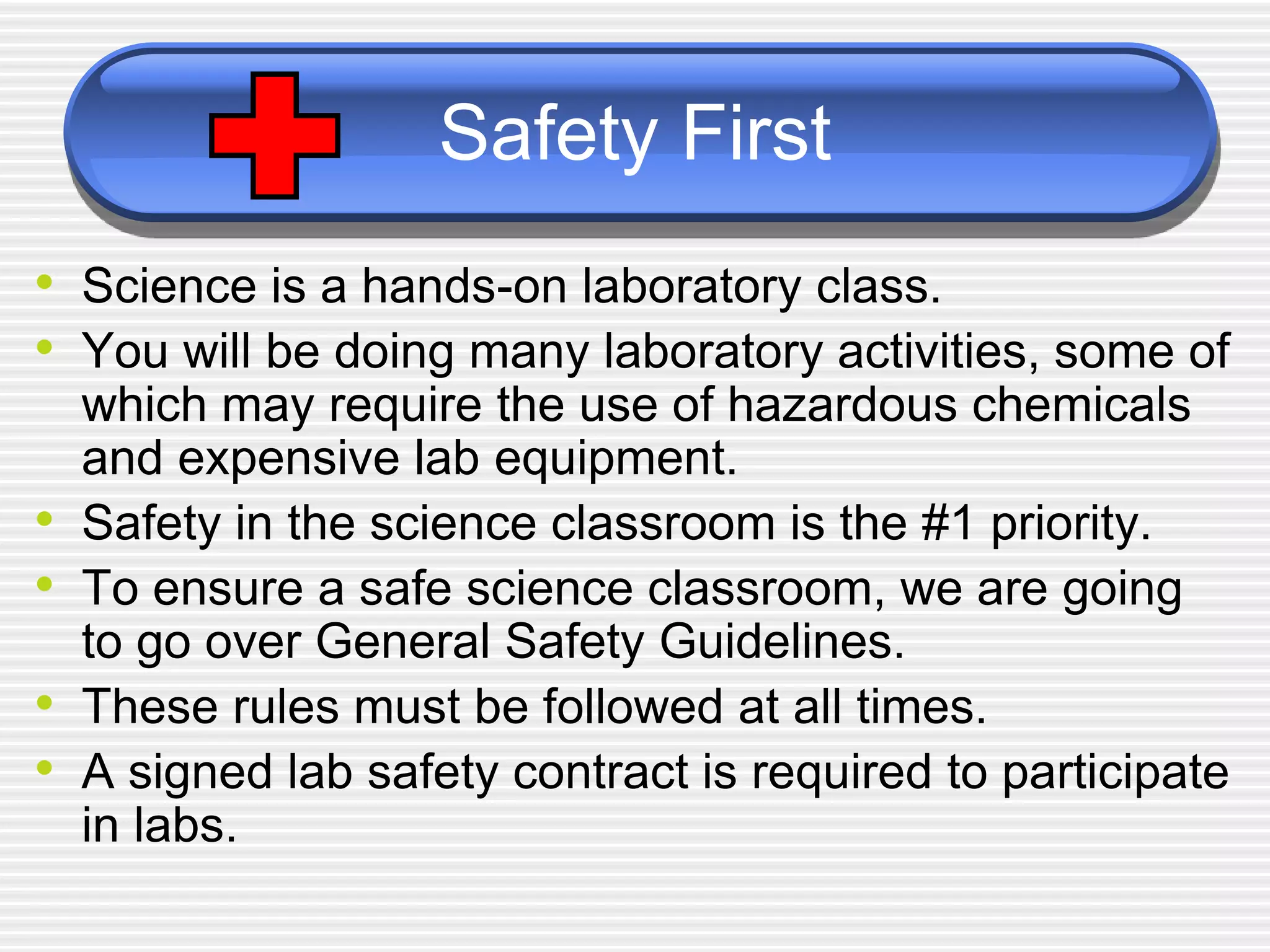 Lab Safety - Rules and Symbols | PPTX