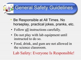 Lab Safety - Rules and Symbols | PPTX