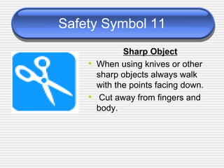 Science Safety Symbols Sharp Objects