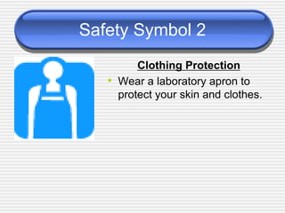 Lab Safety Symbols Apron