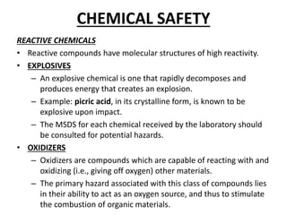 Lab safety and regulations by dr.brahmesh, PG BIOCHEMISTRY, AMC, VIZAG ...