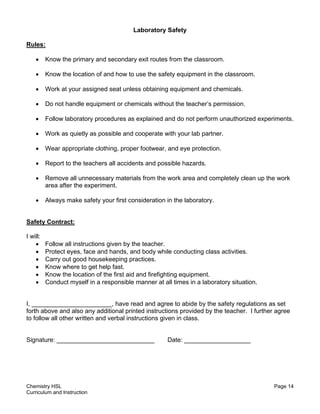 Lab safety contract | PDF
