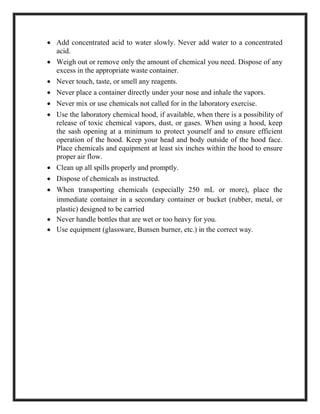 Lab safety dos and don | PDF