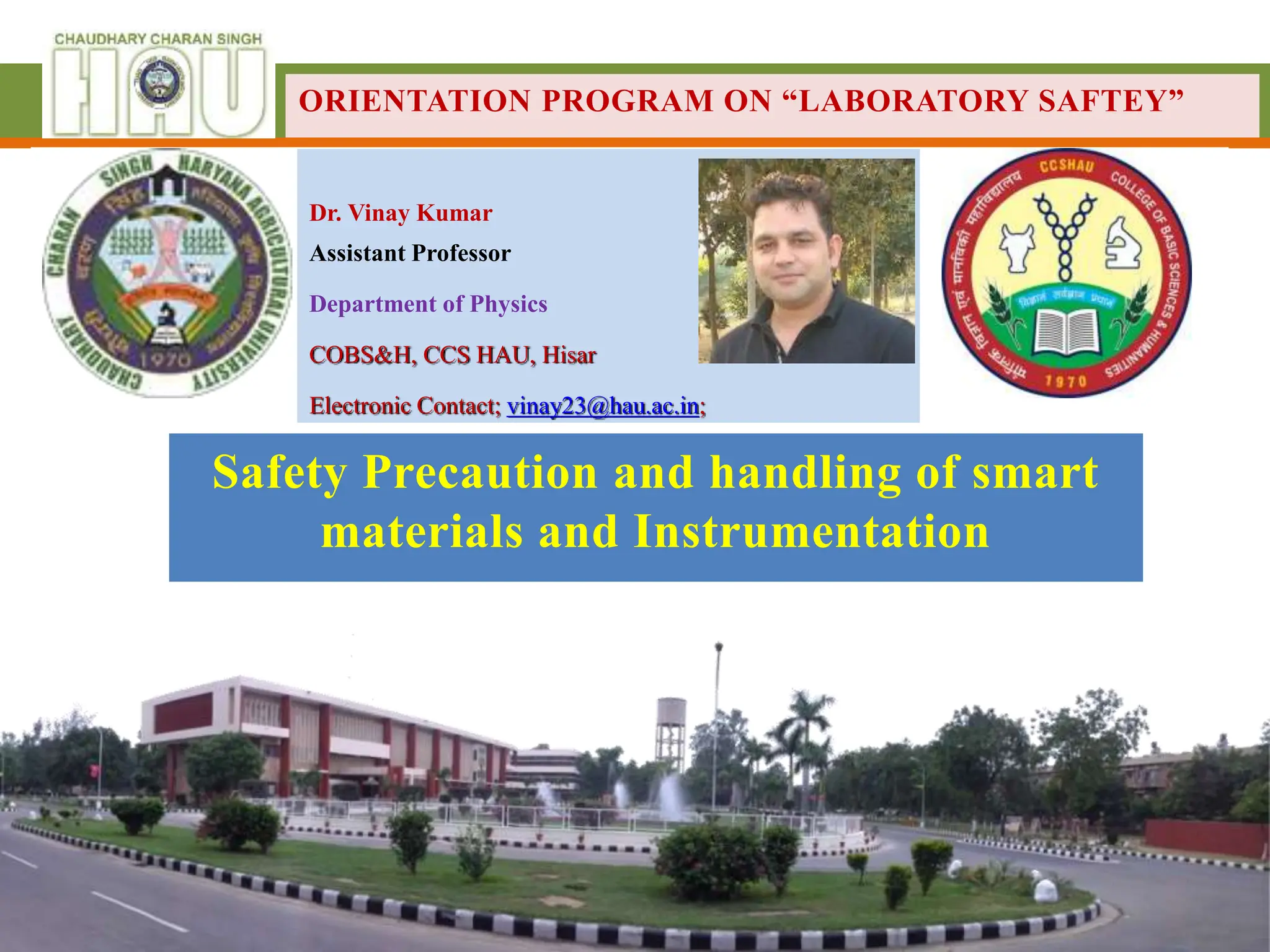 Lab safety Presentation by Dr Vinay Kumar | PPT