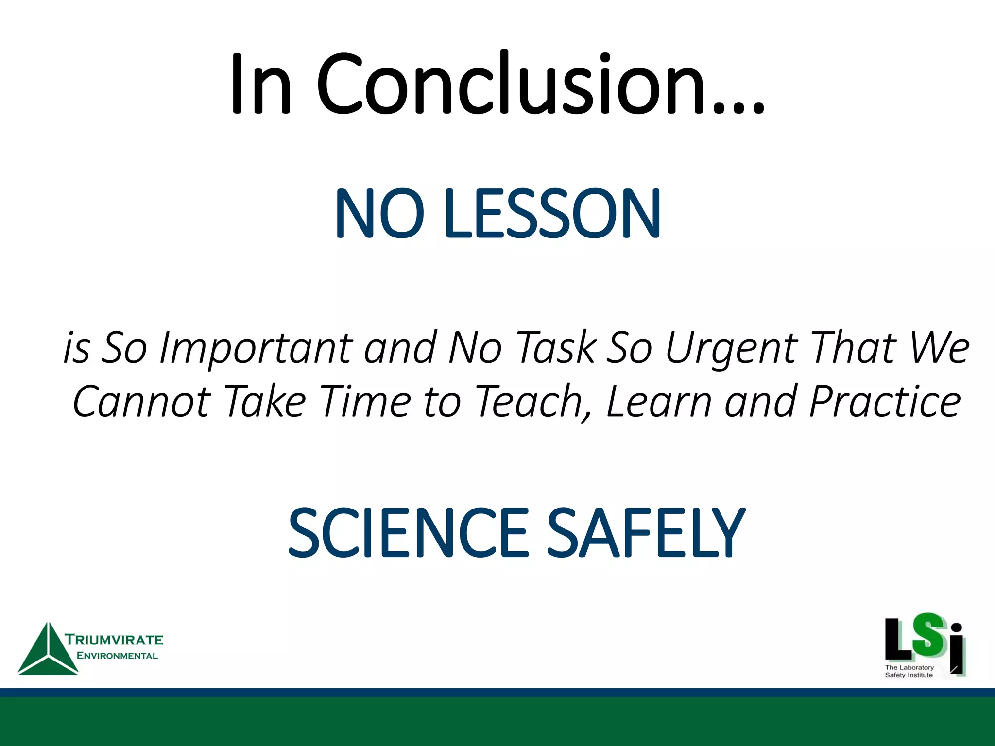 10 Components Of A Highly Effective Lab Safety Program Ppt